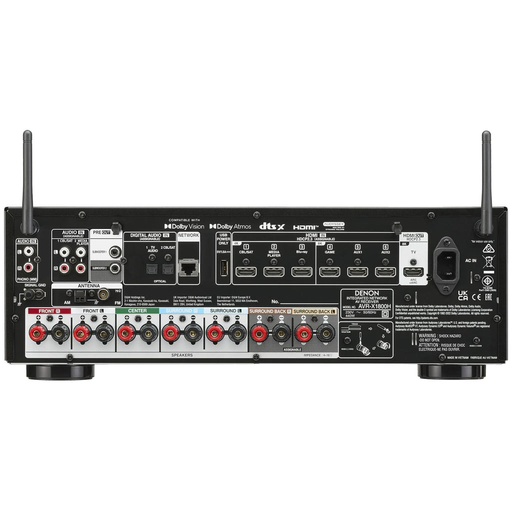 Denon AVR-X1800H 7.2Ch 8K AV Receiver - JB Hi-Fi NZ