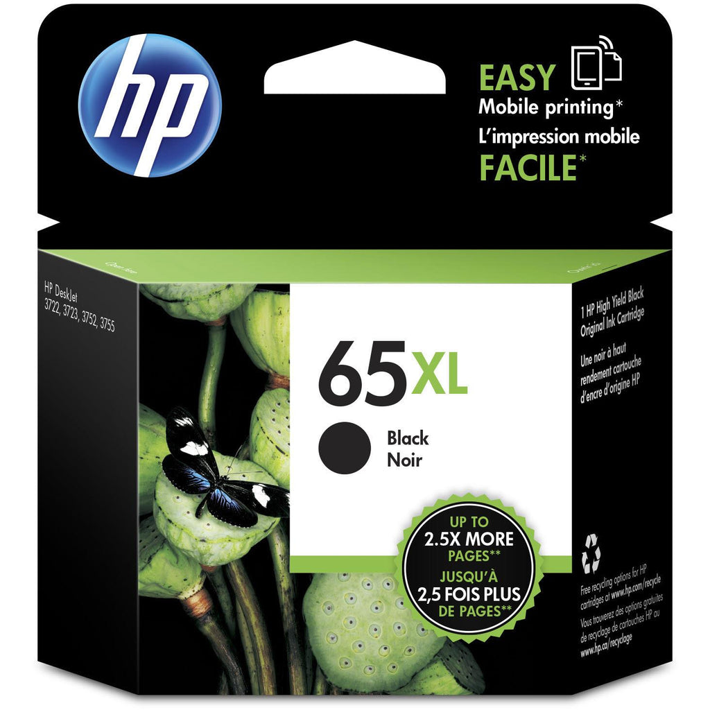 HP 65XL High Yield Original Ink Cartridge (Black) - JB Hi-Fi NZ