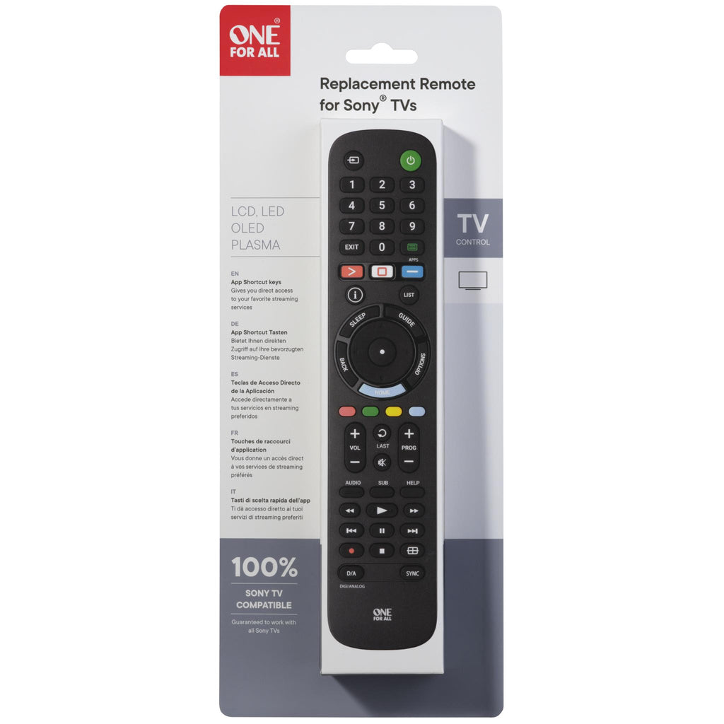 One For All Replacement TV Remote (Sony) - JB Hi-Fi NZ