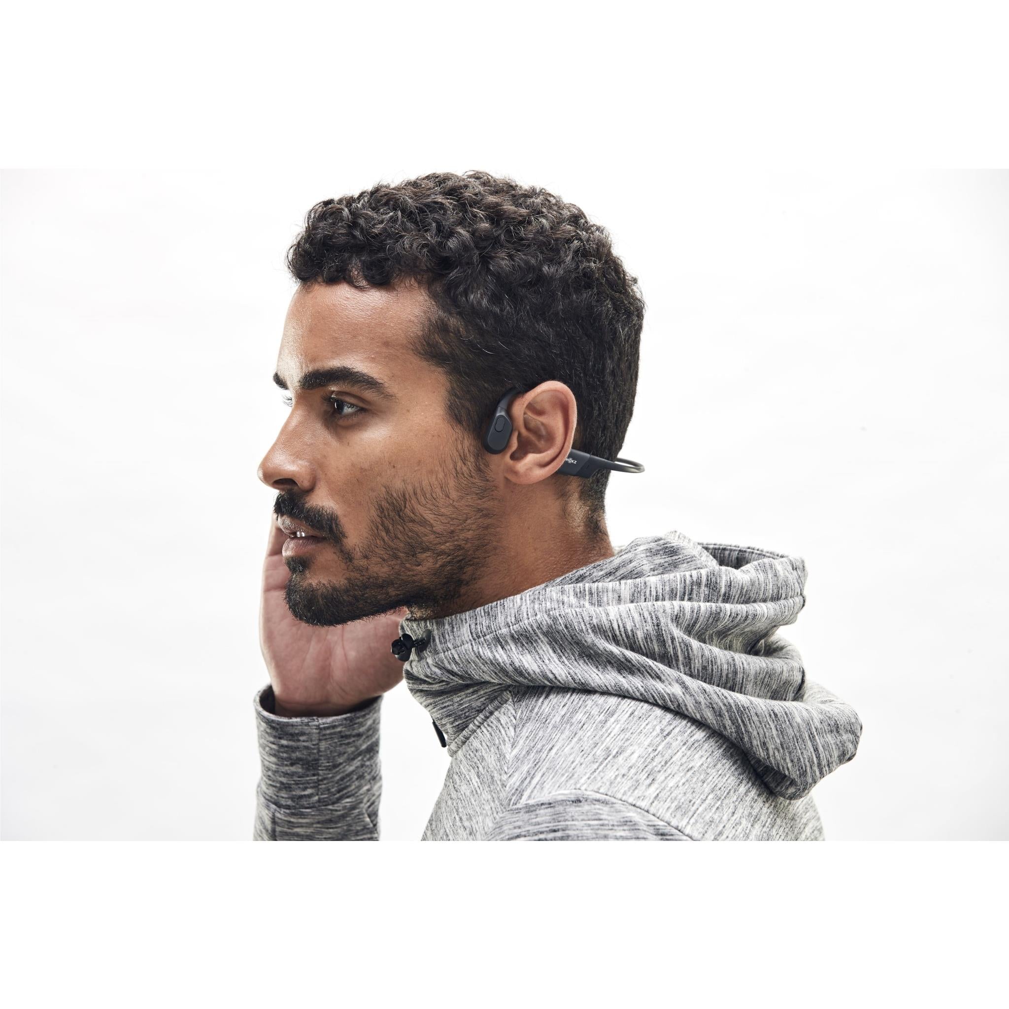 Shokz OpenRun Wireless Open-Ear Headphones (Black) - JB Hi-Fi NZ