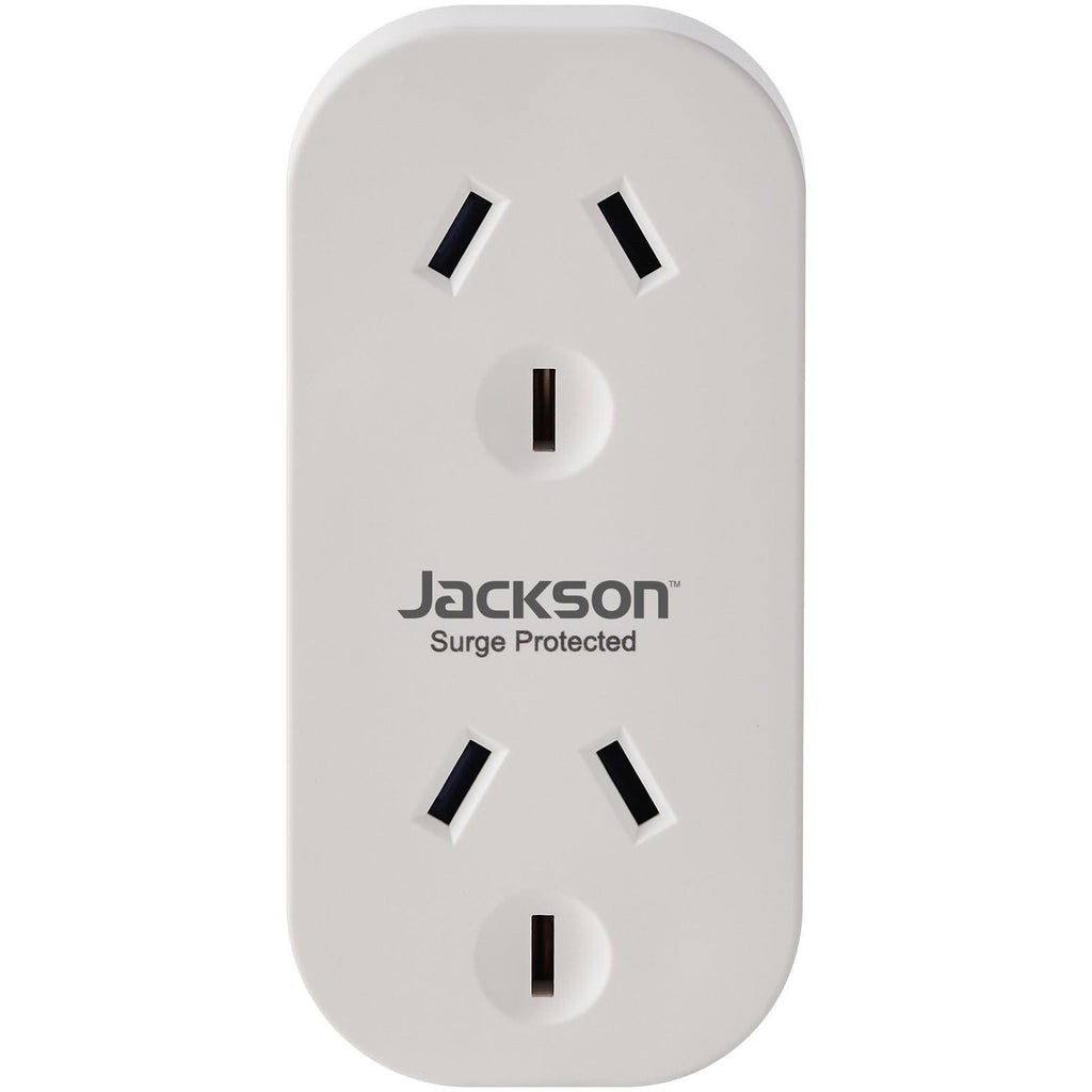 Jackson Vertical Surge Protection Double Adaptor (2-outlet) - JB Hi-Fi NZ