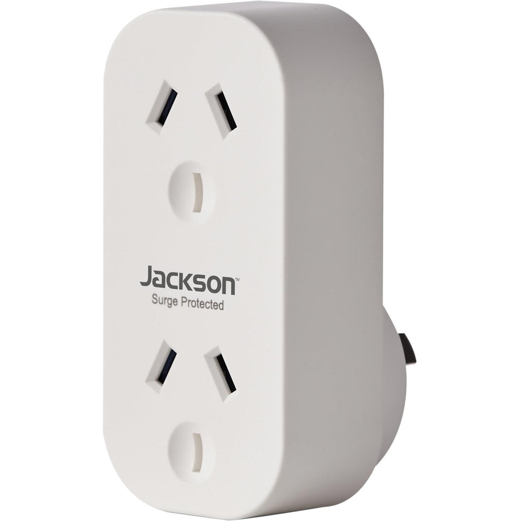 Jackson Vertical Surge Protection Double Adaptor (2-outlet) - JB Hi-Fi NZ