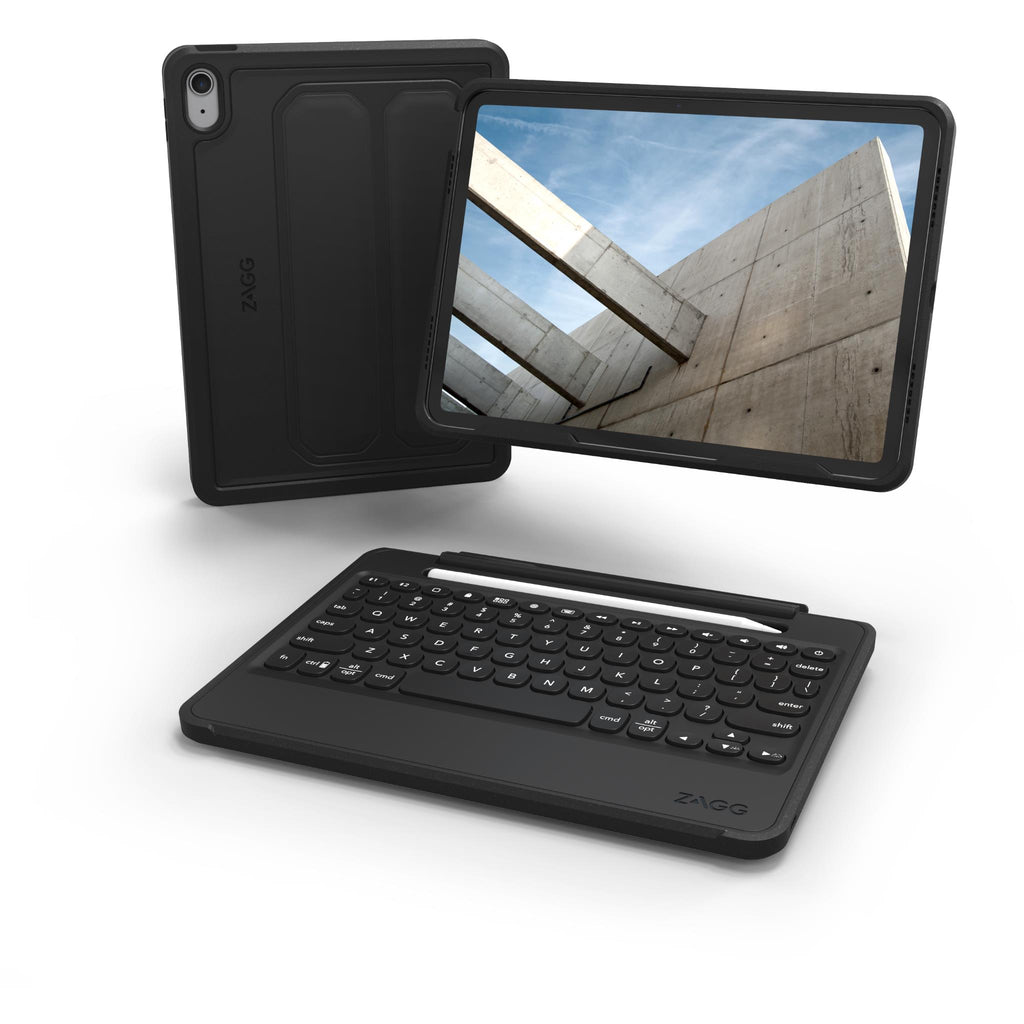 Zagg Rugged Book Keyboard Case for iPad A16 (2025), iPad 10th Gen (10.9 ...