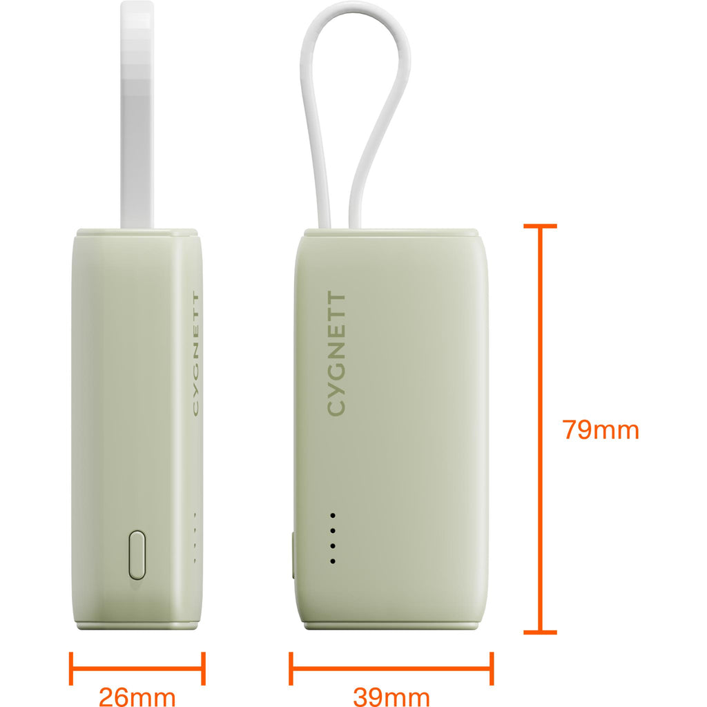 Cygnett Charge Connect Power Bank with Integrated USB-C Cable [5K ...