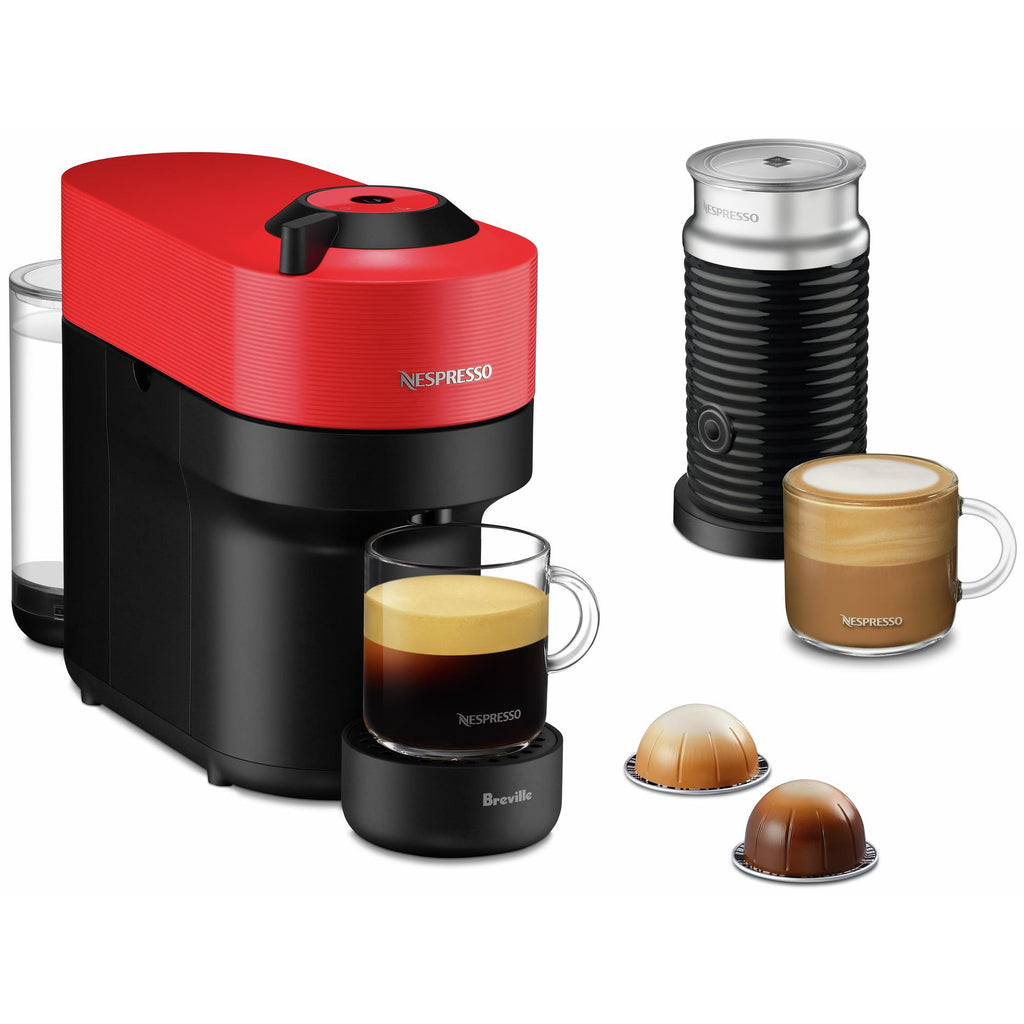 Breville Nespresso Vertuo Pop Coffee Machine Bundle (Spicy Red) - JB Hi ...