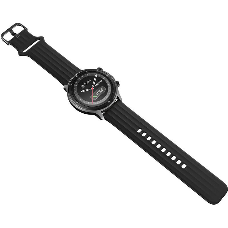 Ryze Flex Fitness & Wellbeing Smart Watch (Dark Grey/Black) - JB Hi-Fi NZ
