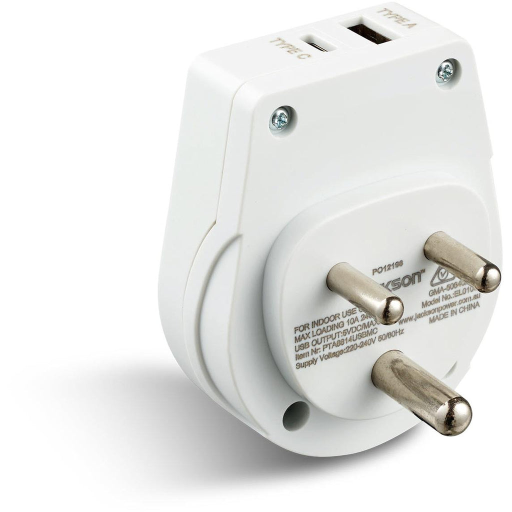 Jackson Outbound Travel Adapter with USB-C (India Slim) - JB Hi-Fi NZ