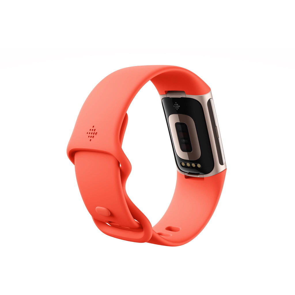 Fitbit Charge 6 Fitness Tracker (Champagne Gold/Coral) - JB Hi-Fi NZ