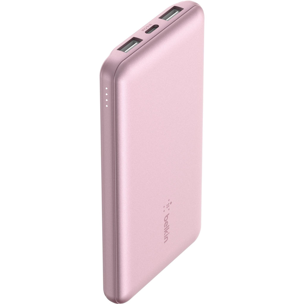 Belkin BoostUp Charge 10K 3 Port Power Bank with Cable (Pink) - JB Hi-Fi NZ