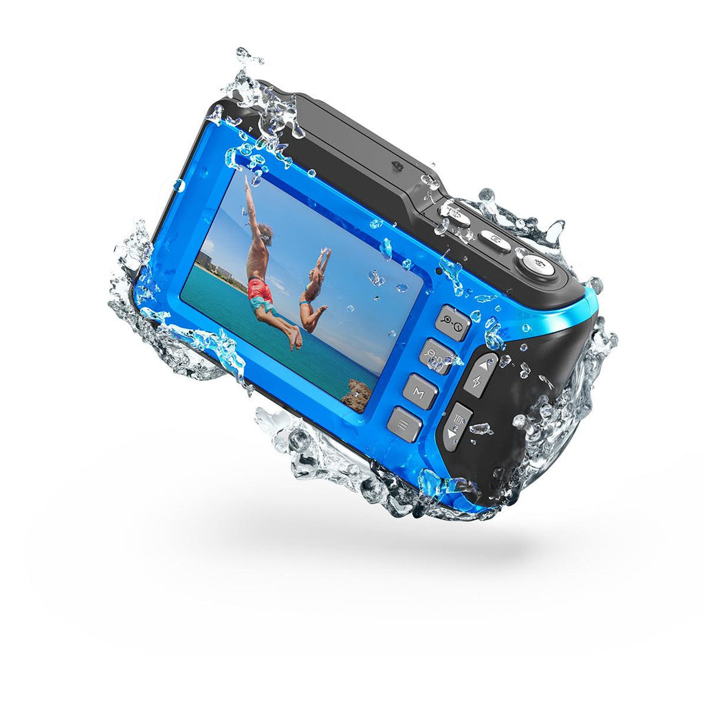Zero-X DC300 Aqua Waterproof 4K UHD Digital Camera (Blue) - JB Hi-Fi NZ