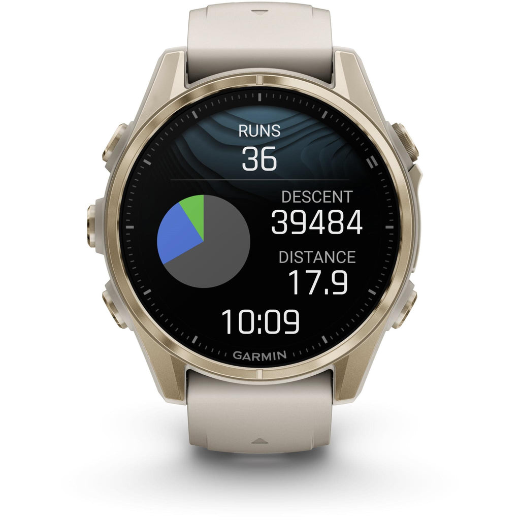 Garmin fenix 8 43mm AMOLED Saphire Edition, Soft Gold with Fog Grey ...