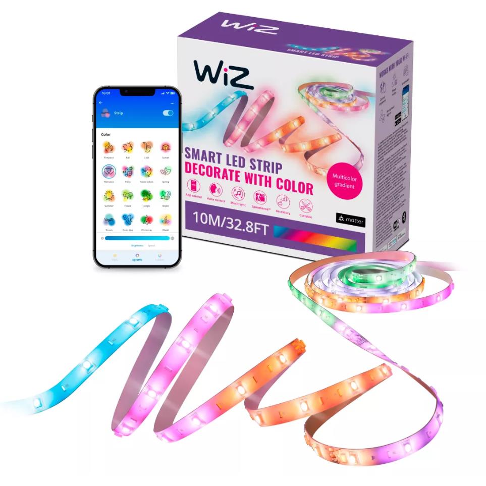 WiZ RGBIC LED Gradient Strip Light (10m) - JB Hi-Fi NZ