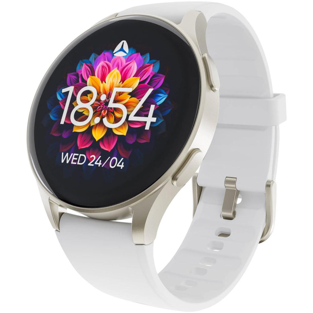 Ryze Gene Smart Watch (White with Mint Band) - JB Hi-Fi NZ