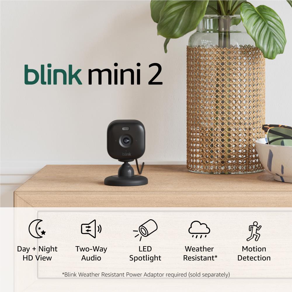 Blink Mini 2 Wired Smart Security Camera (Black)[2-Pack] - JB Hi-Fi NZ