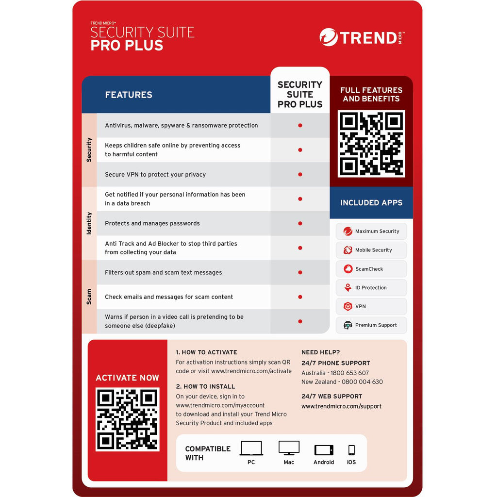 Trend Micro Security Suite Pro Plus (3-Device, 2 Year) [Digital ...