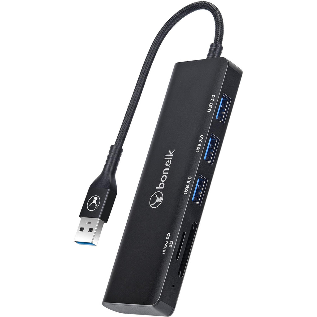 Bonelk Long-life USB-A to 3 Port Hub and SD Card Reader - JB Hi-Fi NZ
