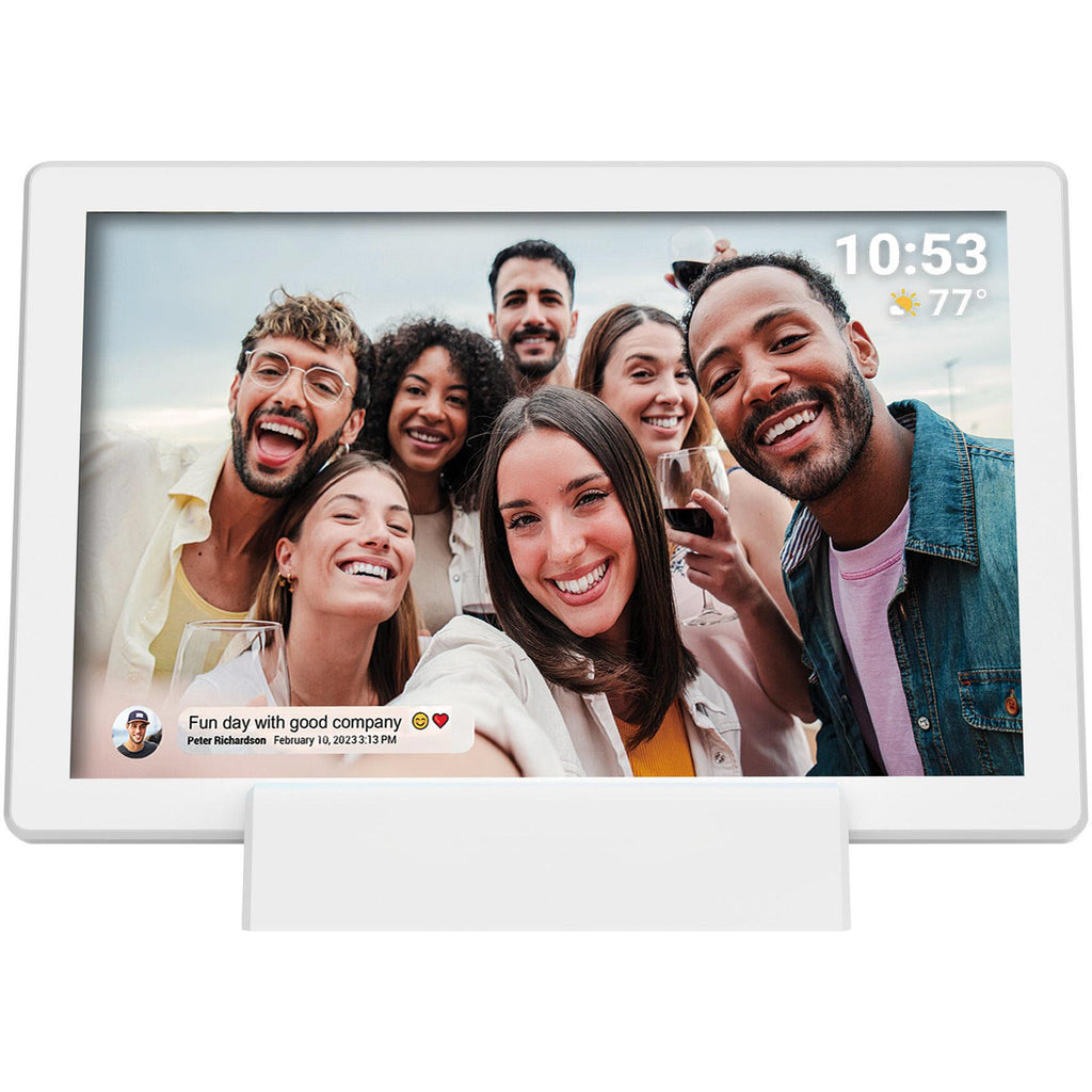 Jackson Frameo Rechargeable Smart Digital Photo Frame 10.1" (White ...