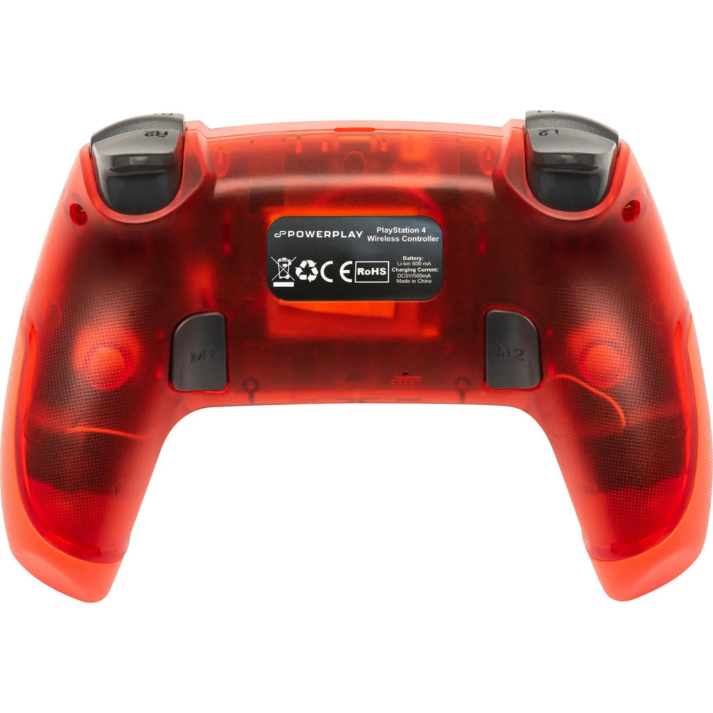 PowerPlay Wireless Controller for PS4 (Translucent Red) - JB Hi-Fi NZ