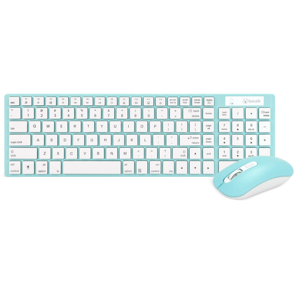 Bonelk Slim KM-322 Wireless Keyboard & Mouse Combo (Teal) - JB Hi-Fi NZ