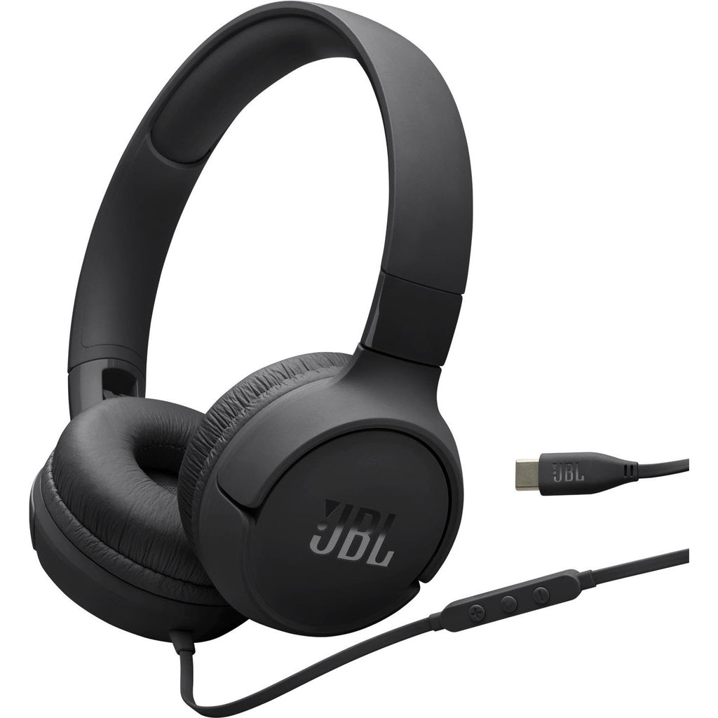 JBL Tune 520C Wired USB-C On-ear Headphones (Black) - JB Hi-Fi NZ