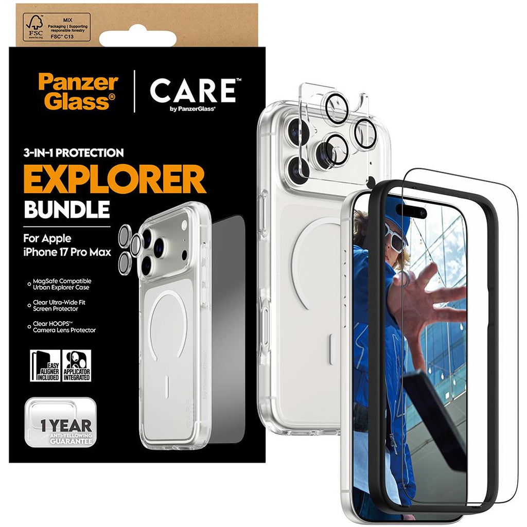 CARE by Panzer 3-in-1 Flagship Explorer Bundle for iPhone 17 Pro Max ...