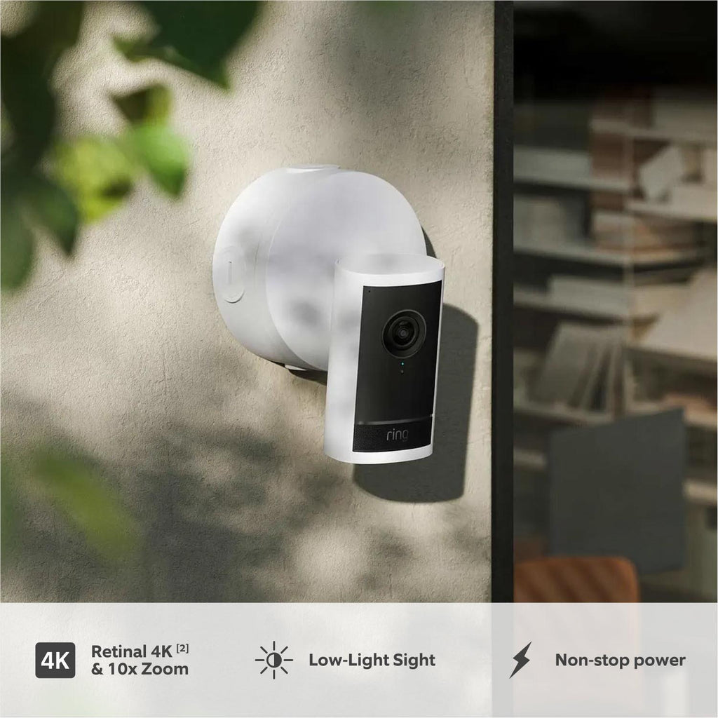 Ring Outdoor Cam Pro POE Security Camera (White) - JB Hi-Fi NZ